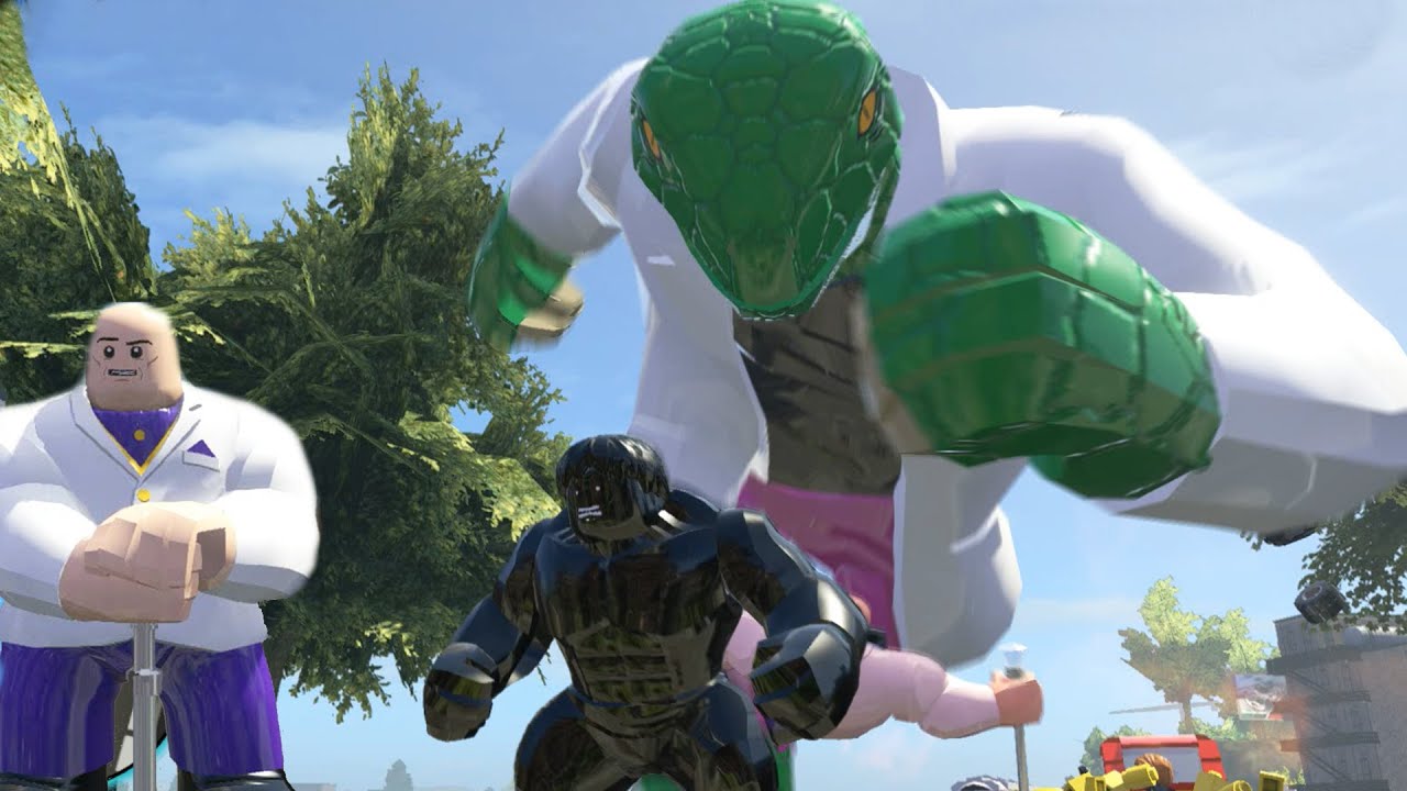 Black Hulk vs Jumbo Lizard vs King Pin - LEGO Marvel Super Heroes Games ...