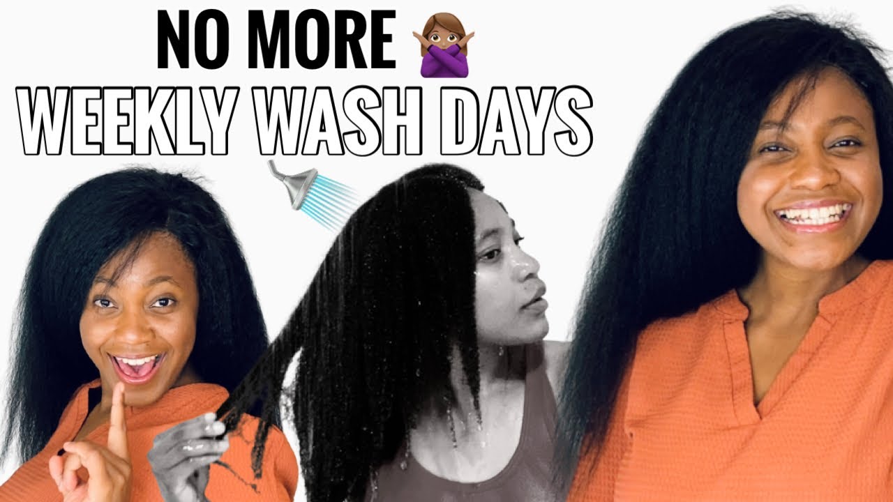 How to STOP 🛑 weekly washing natural hair | Transition from weekly to ...