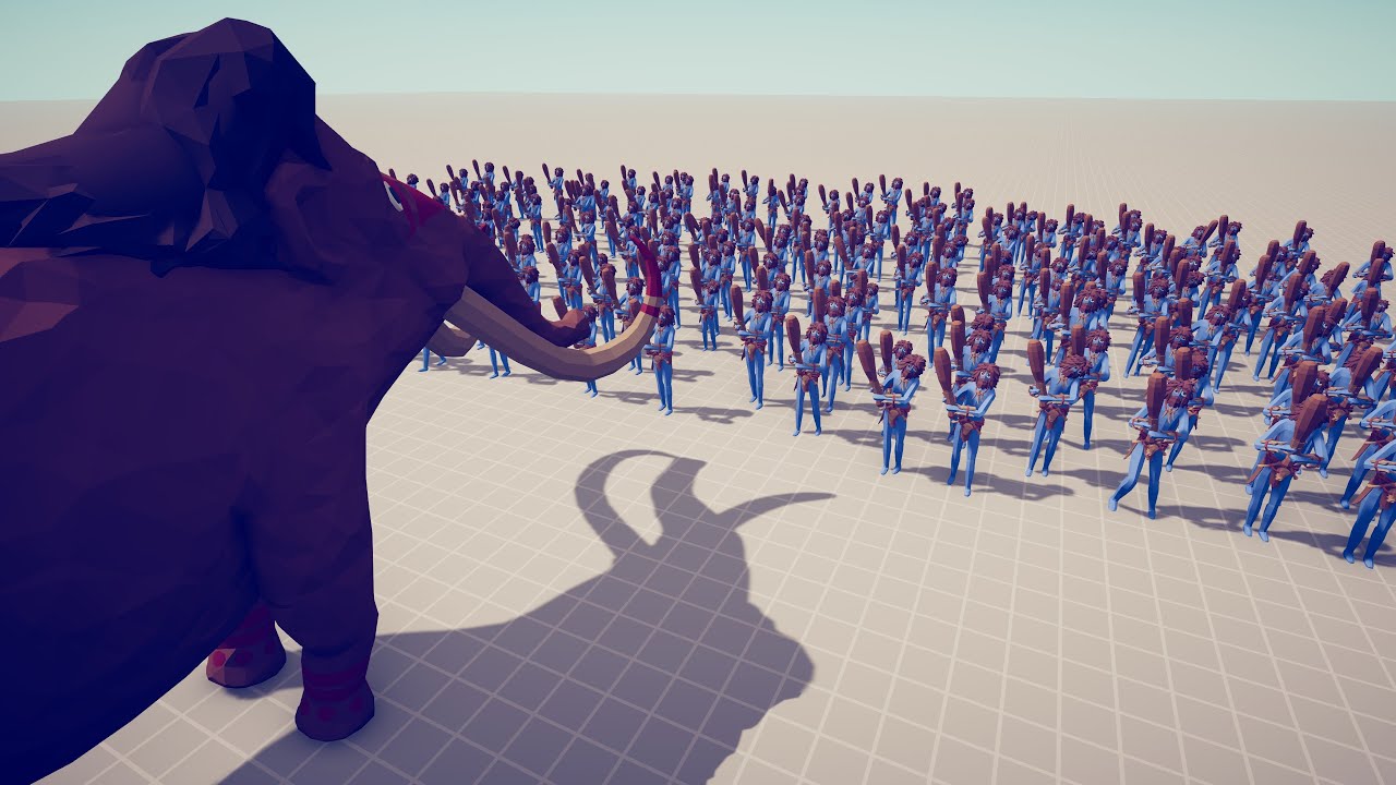 1 Mammoth VS 200 Clubber. Totally Accurate Battle Simulator. TABS - YouTube