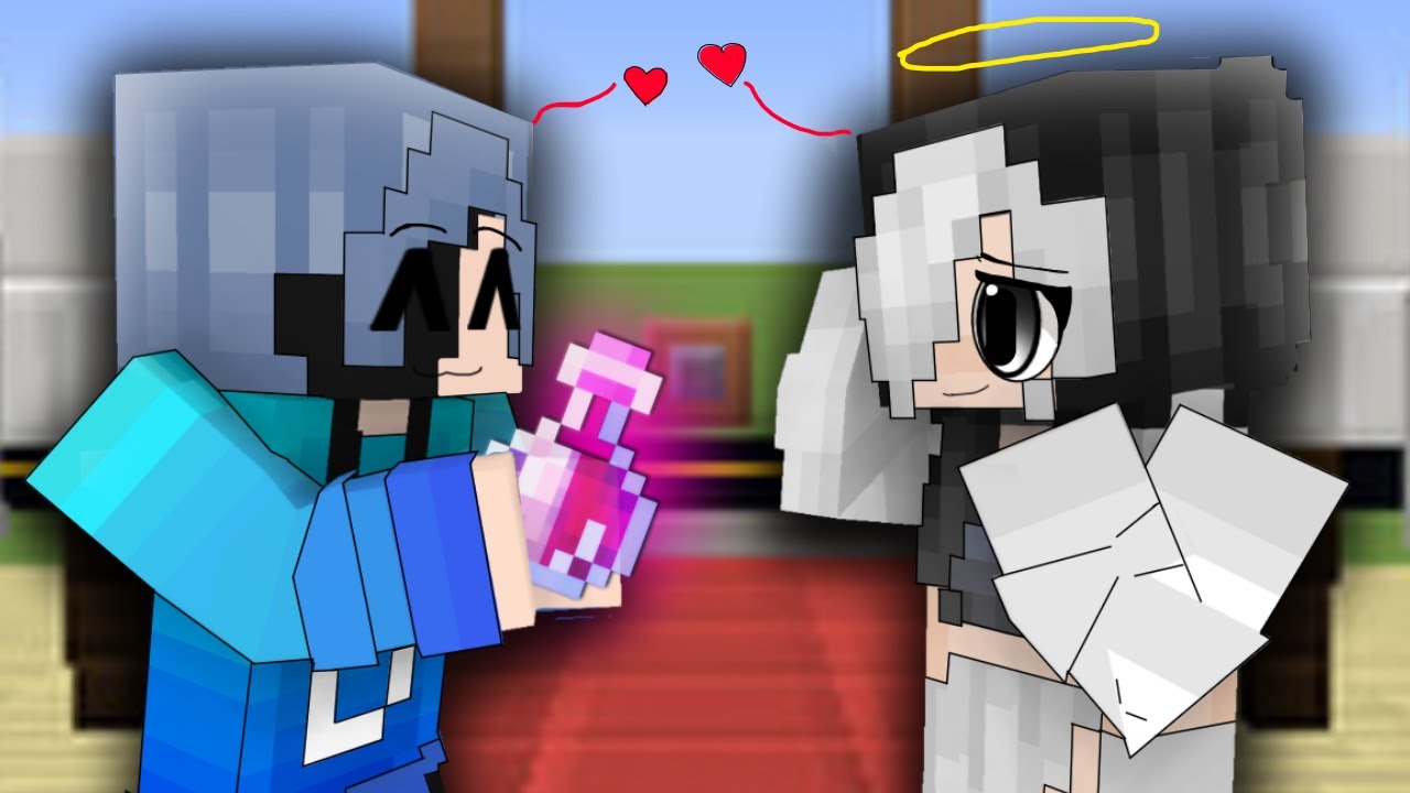 Cyber Dev and Dina Drank a LOVE POTION in Minecraft! - YouTube