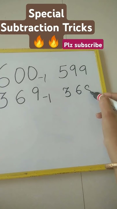 Special Subtraction Trick Shorts Ytshorts Youtubeshorts Ssonlinetutor Mathstricks Youtube