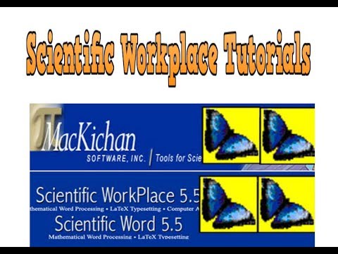 Personalize The Scientific Workplace Toolbar - YouTube