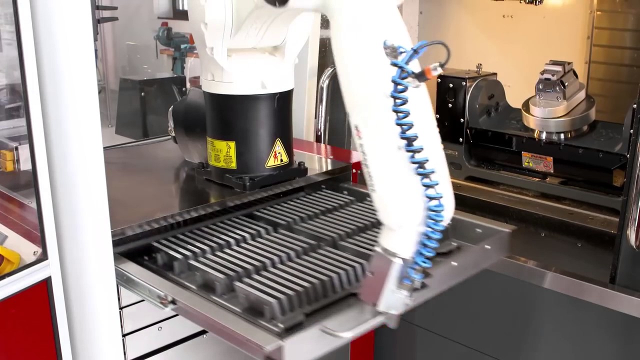 KUKA Flexible and Portable Robotic Machine Tending Solution - YouTube