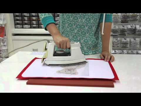 How to iron a Hot Fix Motif - YouTube