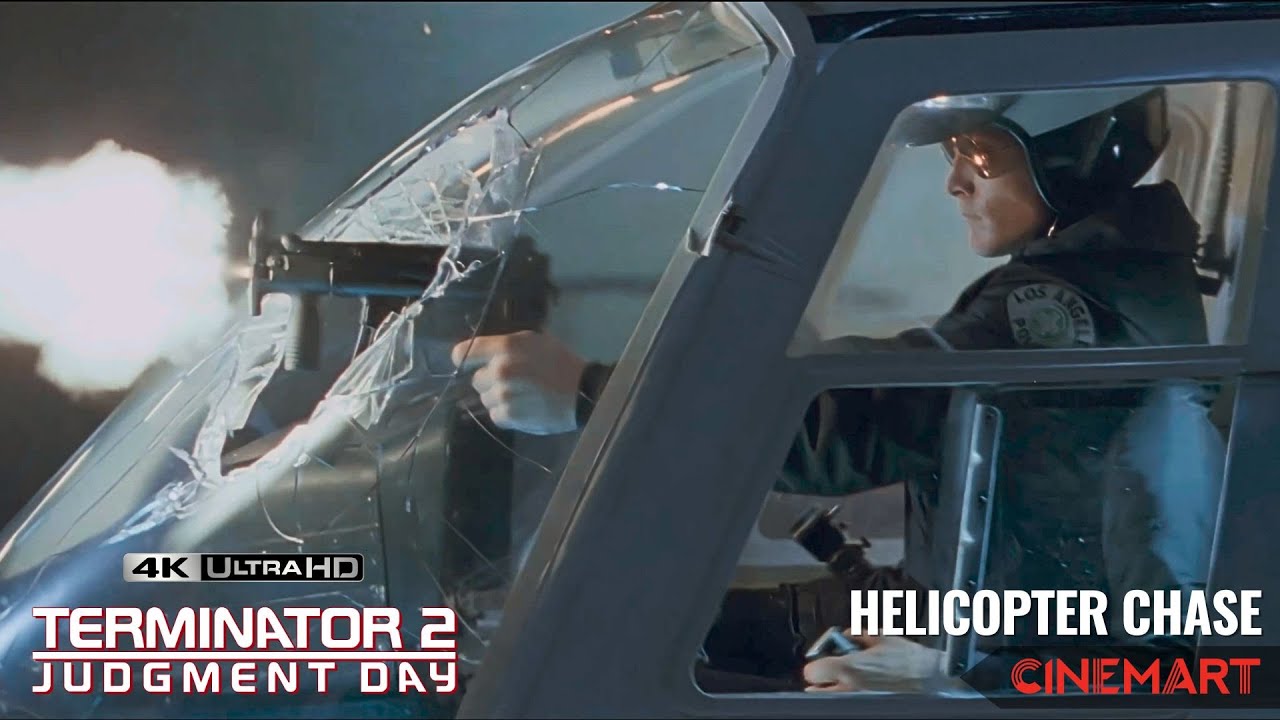 TERMINATOR 2 (1991) | Helicopter Chase Scene 4K UHD - YouTube