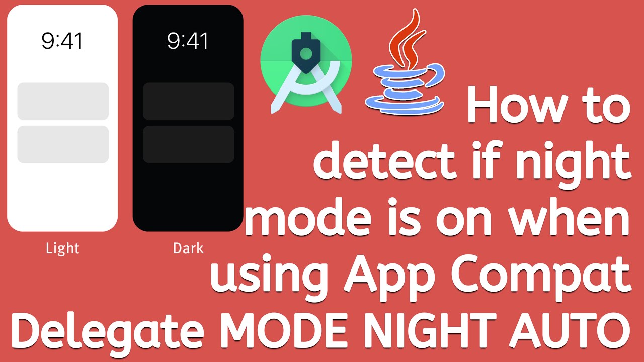 Android - How to detect if night mode is on when using App Compat ...