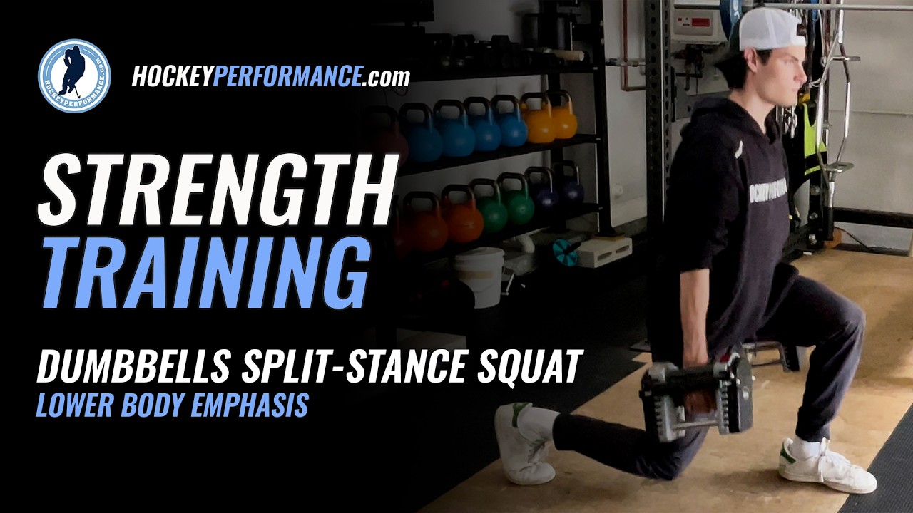 SPLIT STANCE SQUAT: DUMBBELLS -- Hockey Strength Training ...