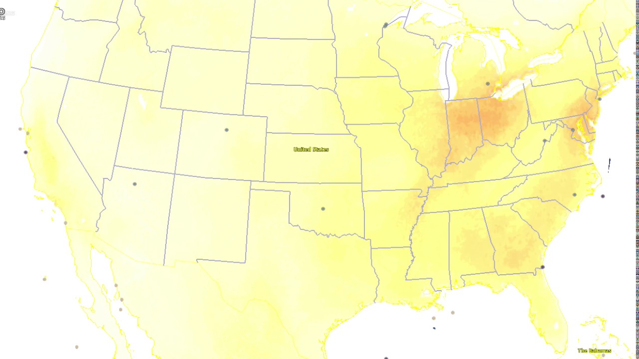 Evolution of PM2.5 levels in United States (1998-2015) - YouTube