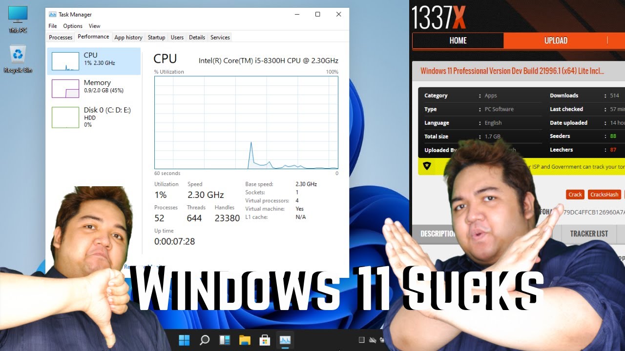 Windows 11 First Impressions | Windows 11 Sucks | 2021 - YouTube
