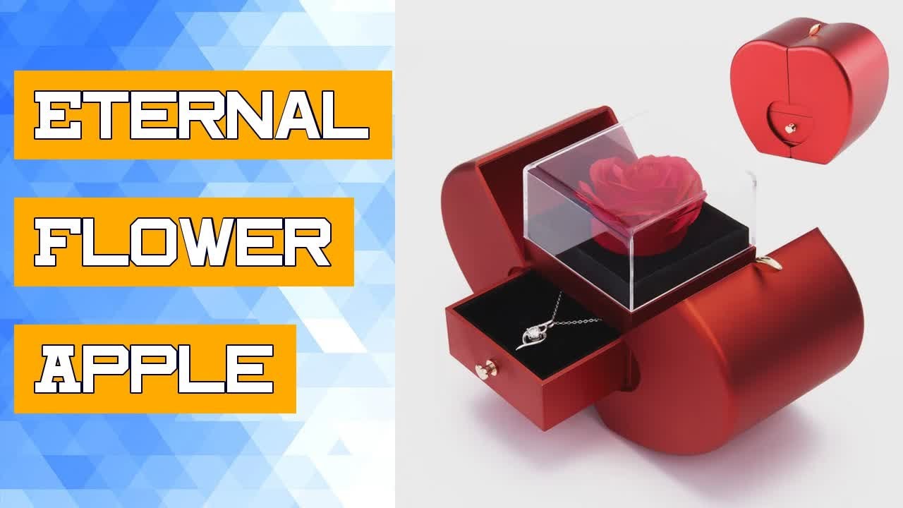 Eternal Flower Apple Jewelry Box Christmas Box Rose Flower Birthday ...