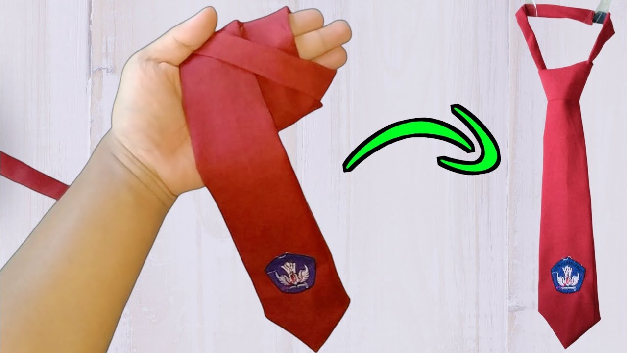 CARA MEMAKAI DASI SD YANG MUDAH DAN RAPI - TUTORIAL DASI SD - YouTube