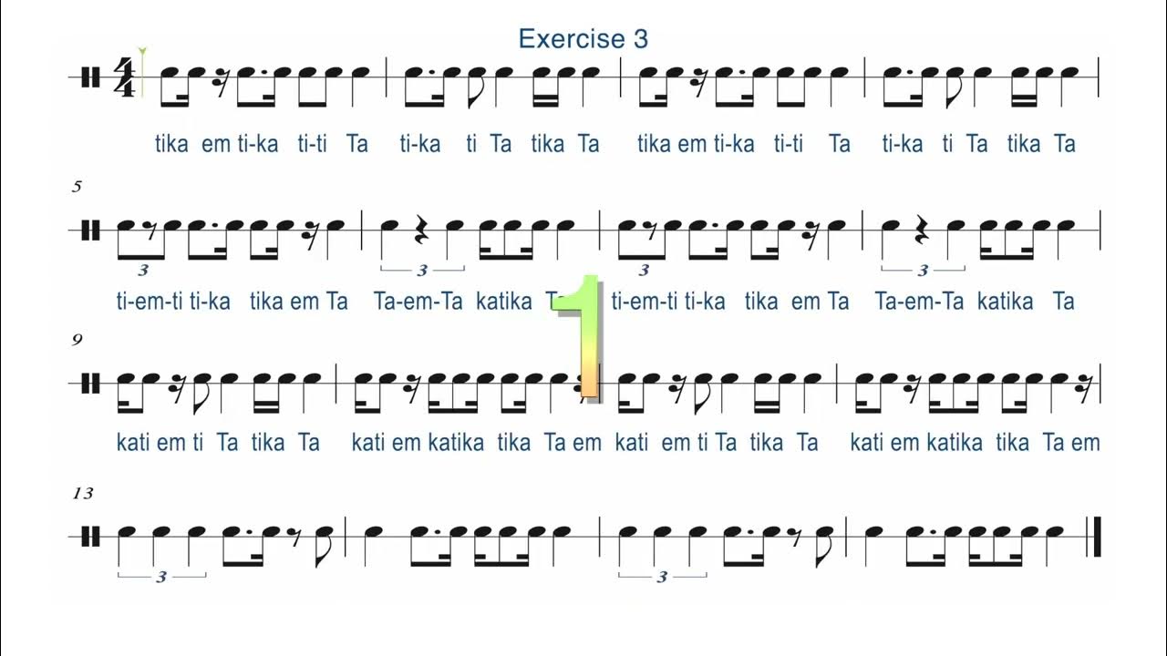 SYNCOPATION RHYTHM EXERCISE FOR INTERMEDIATE & ADVANCED LEVEL #musiclessons - YouTube