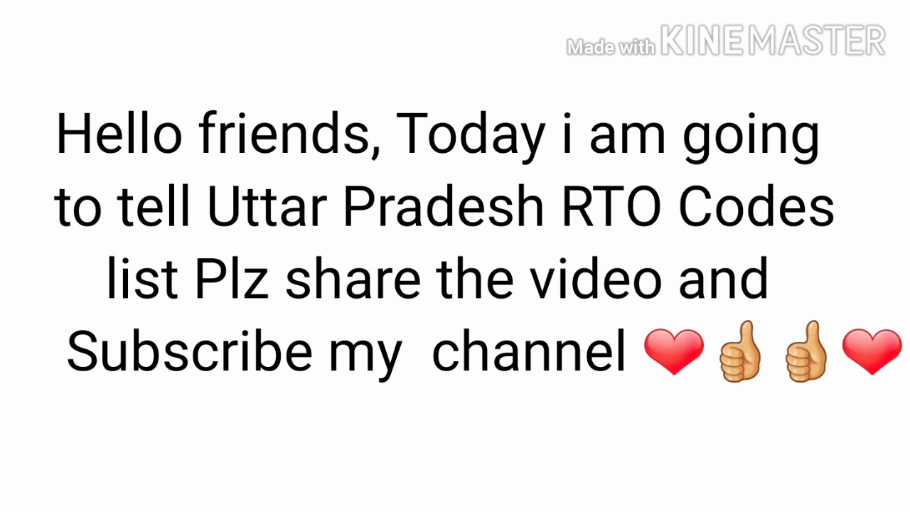 All RTO code list of UTTAR PRADESH UP 01 to 96 ☆ By Techno Raza: - YouTube