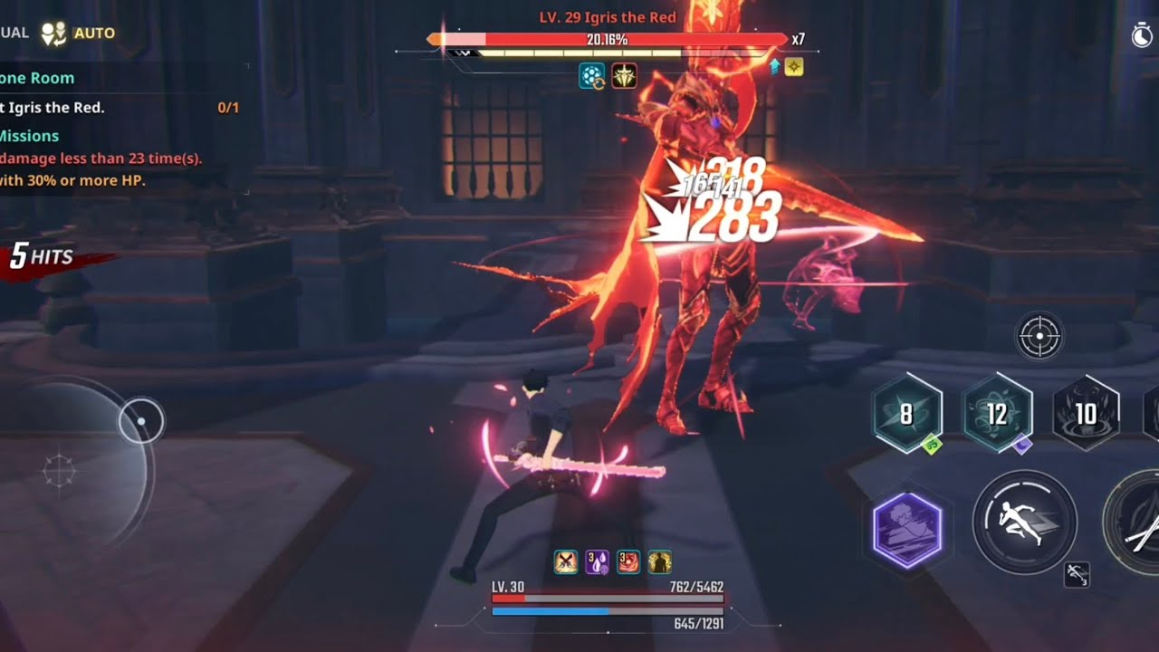 Jinwo Vs Igris The red boss Fight |Solo Leveling Gameplay| - YouTube