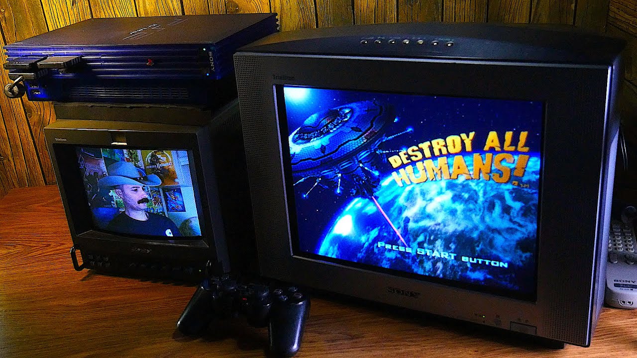 Destroy All Humans! (PS2) Sony Trinitron KV-14AF1 📺 CRT TV livestream 📼 ...