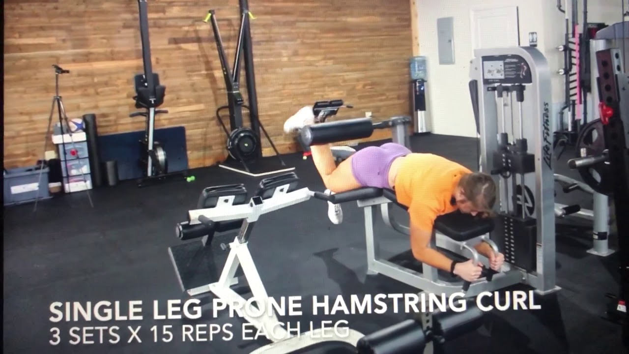 Single leg hamstring curls - YouTube