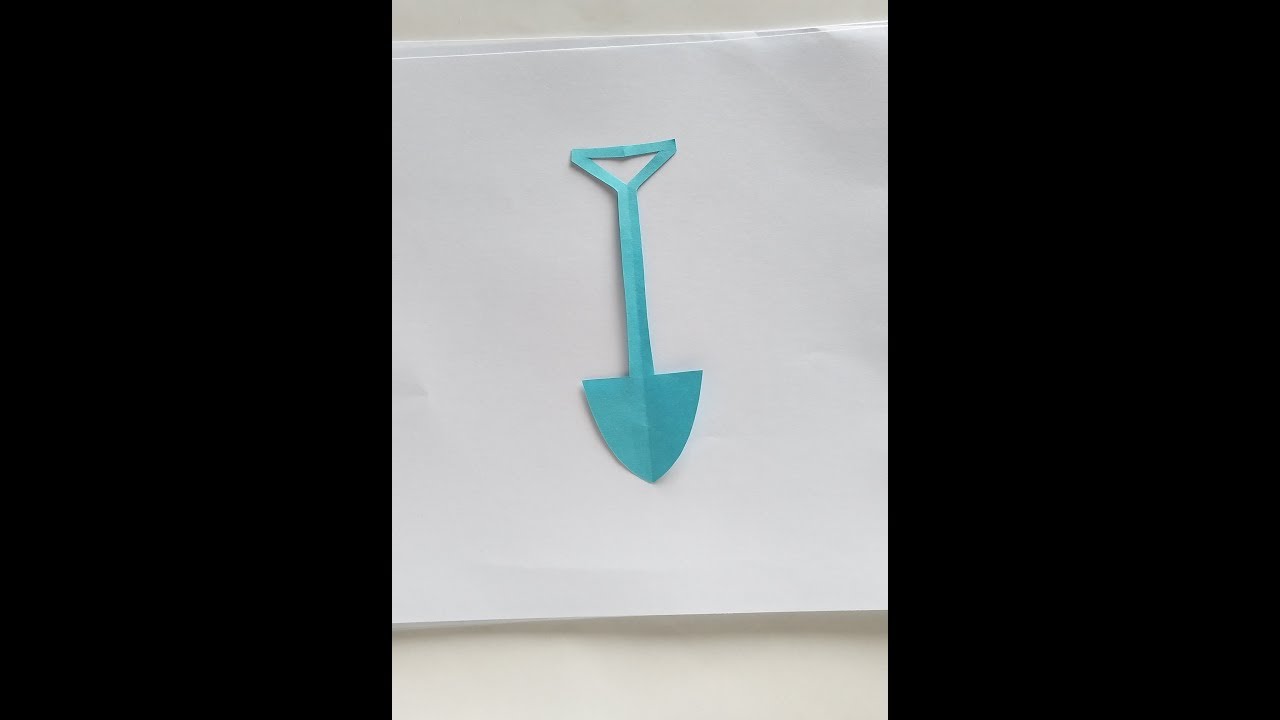 Super easy paper cutting:shovel - YouTube