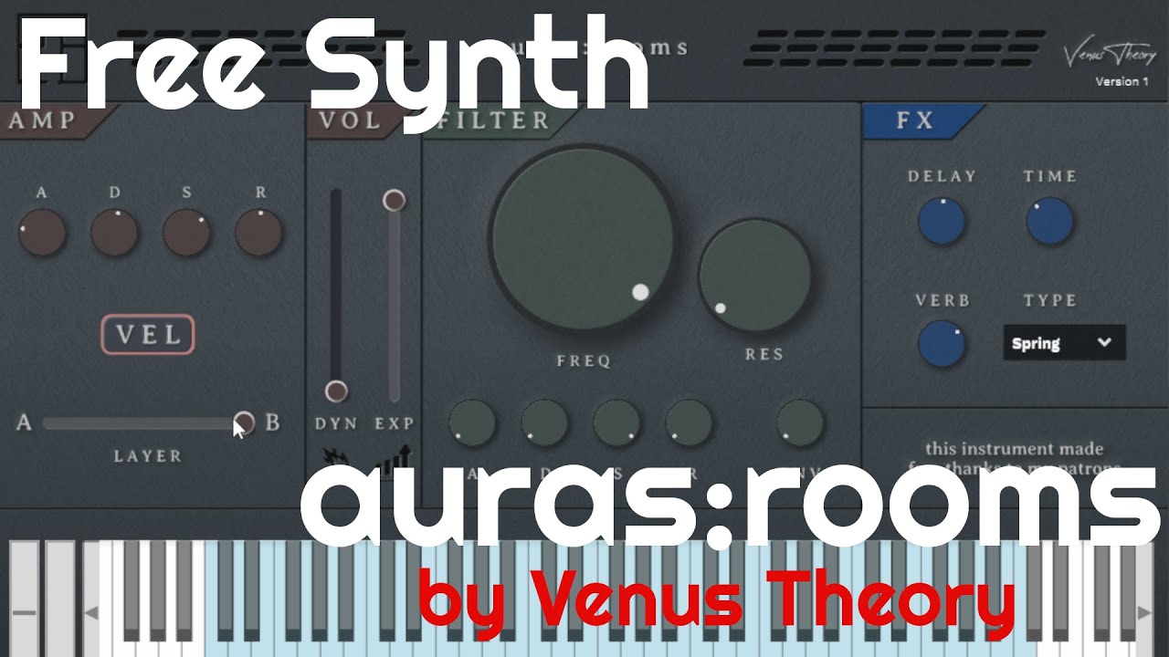 Free Synth - auras:rooms by Venus Theory (No Talking) - YouTube
