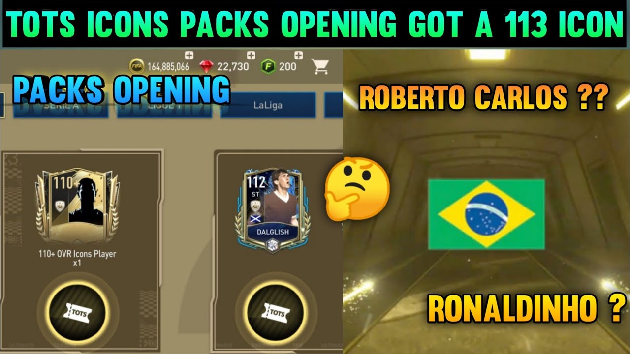 TOTS ICONS PACKS OPENING IN FIFA MOBILE23 // RONALDO OR RONALDINHO ...