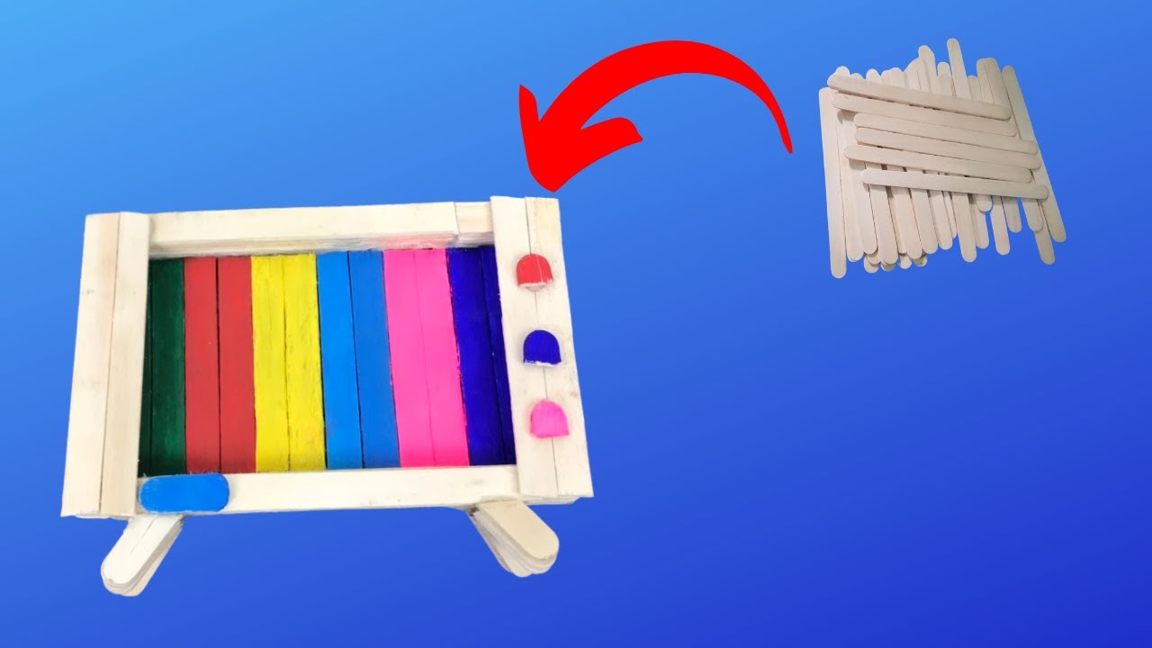 DIY Popsicle Stick Phone Stand Craft // Easy Mobile Stand With Popsicle ...