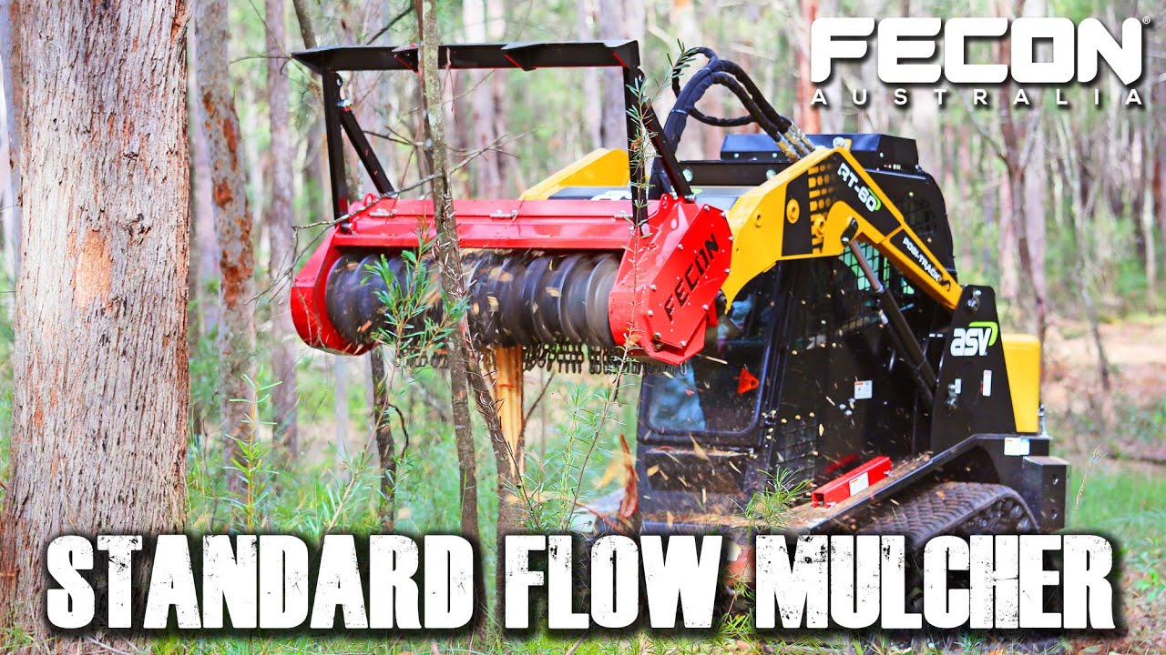 Fecon Standard Flow Mulcher for Skid Steers and Track Loaders - YouTube