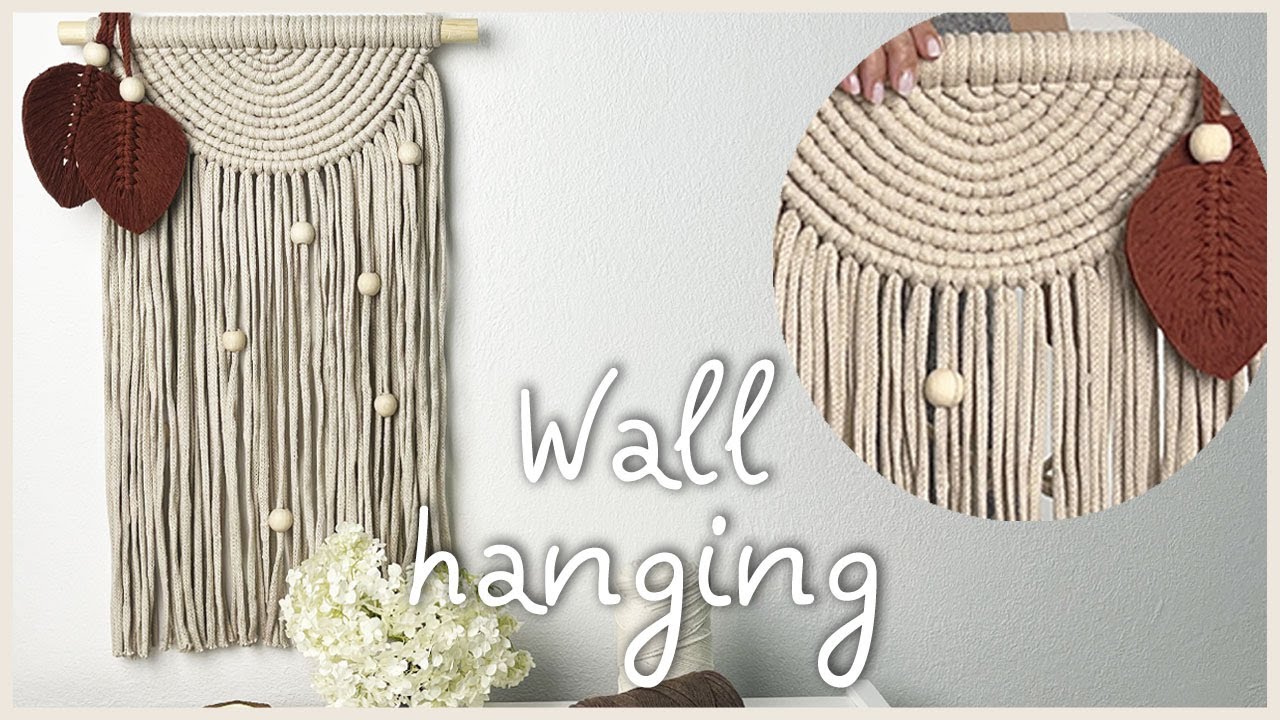 DIY* TUTORIAL * EASY MACRAME WALL HANGING FOR BEGINNERS * home decor ...