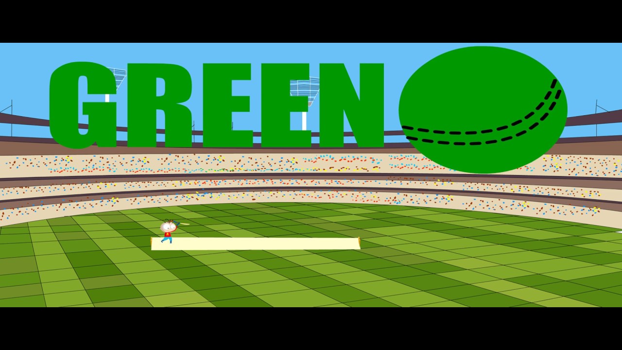 LEARN COLORS WITH CRICKET BALLS ,TEACHING COLORS TO KIDS/TODDLER ...