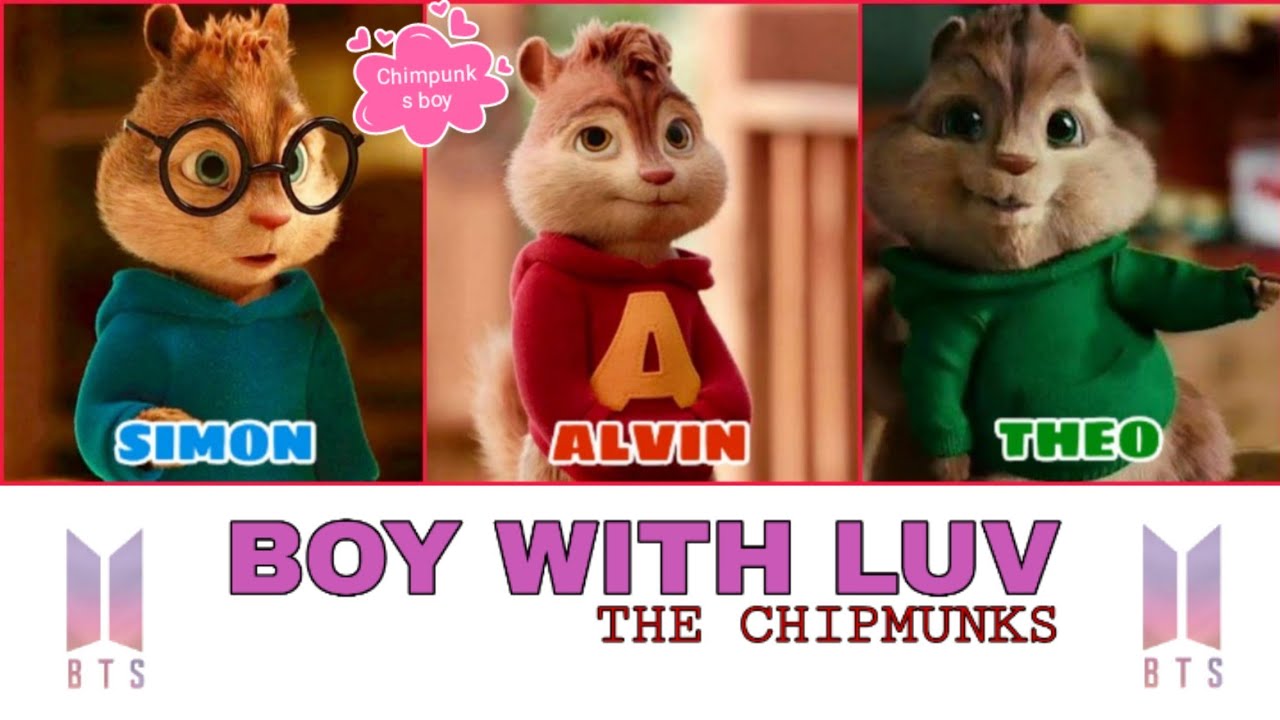 THE CHIPMUNKS - Boy With Luv | Official lyric colorded - YouTube