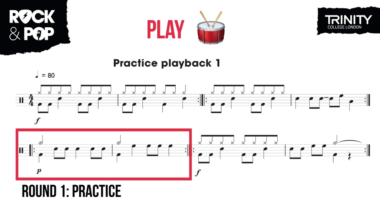 Session skills: Drums Grade 2 Playback - YouTube