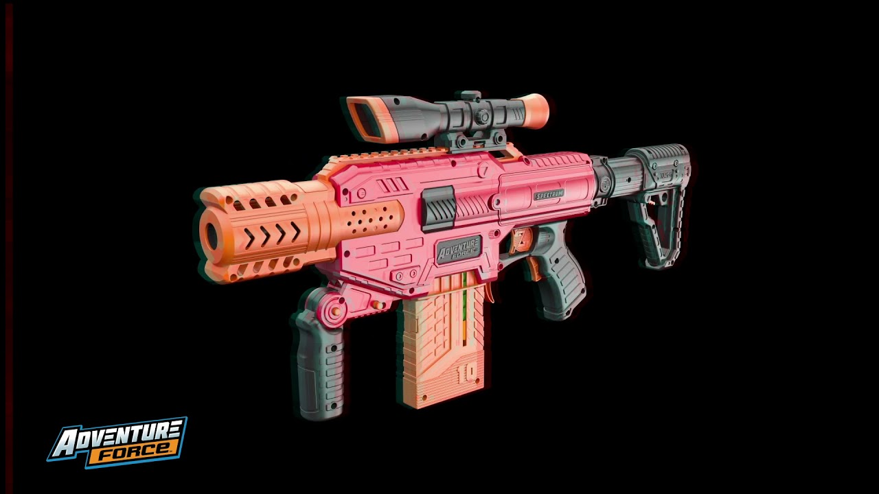 Adventure Force Spectrum Motorized Dart Blaster in RED! - YouTube