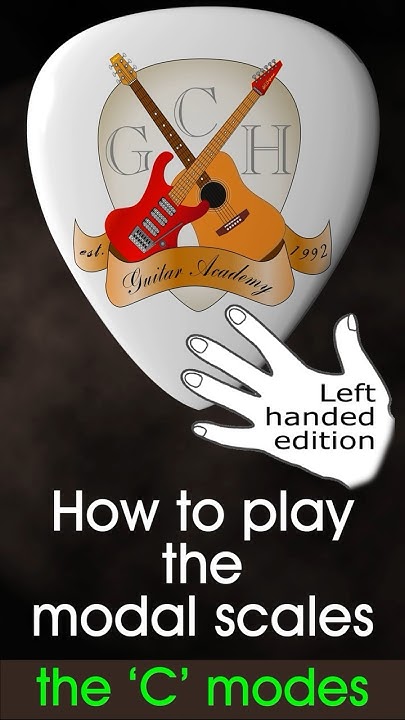 LEFT HANDED guitar practice, all the classical, modes or modal scales ...