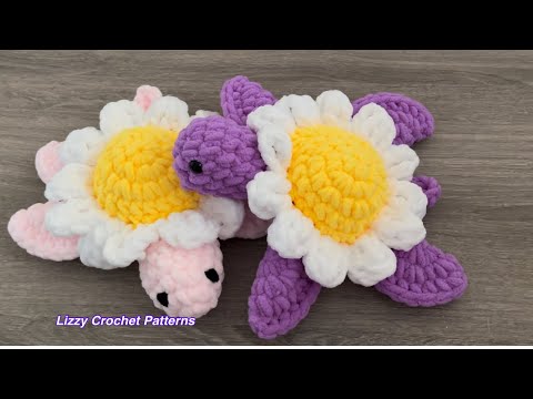 🥰Hermosa 🐢Tortuga con Margarita tejida a crochet paso a paso 💯fácil y ...
