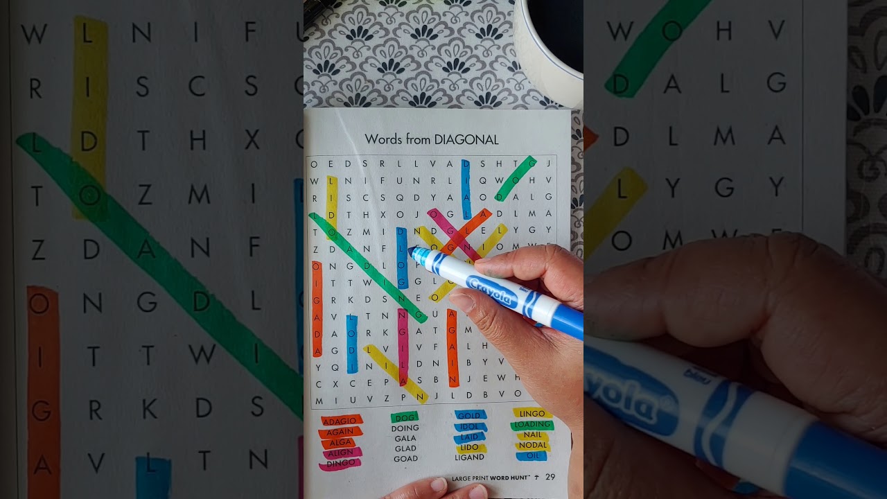 Word Search - DIAGONAL - YouTube