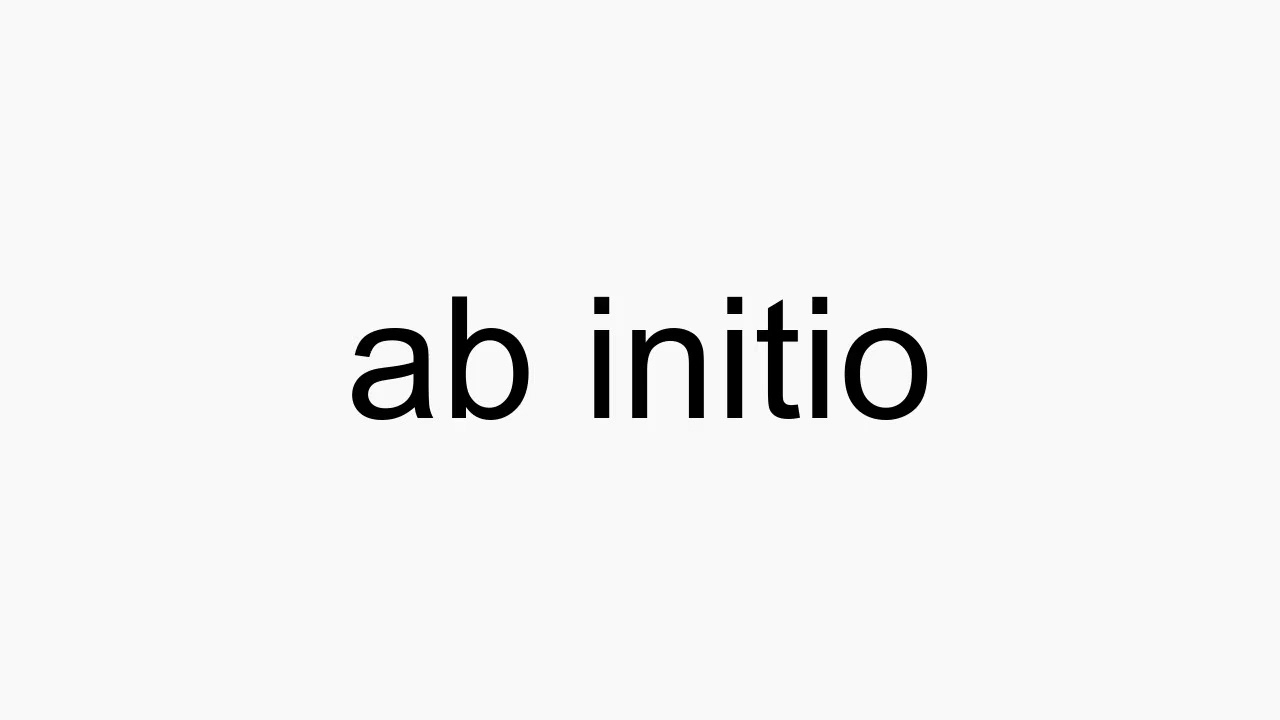 How to pronounce ab initio - YouTube