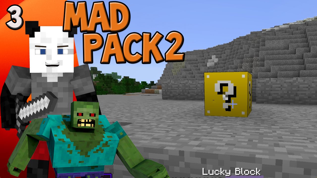 Hardcore Mad Pack 2 Modded Survival:: Episode 3:: STUPID LUCKY BLOCK ...
