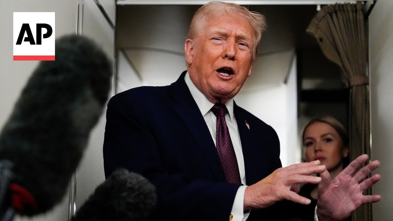 Trump jokes about turbulence aboard Air Force One - YouTube