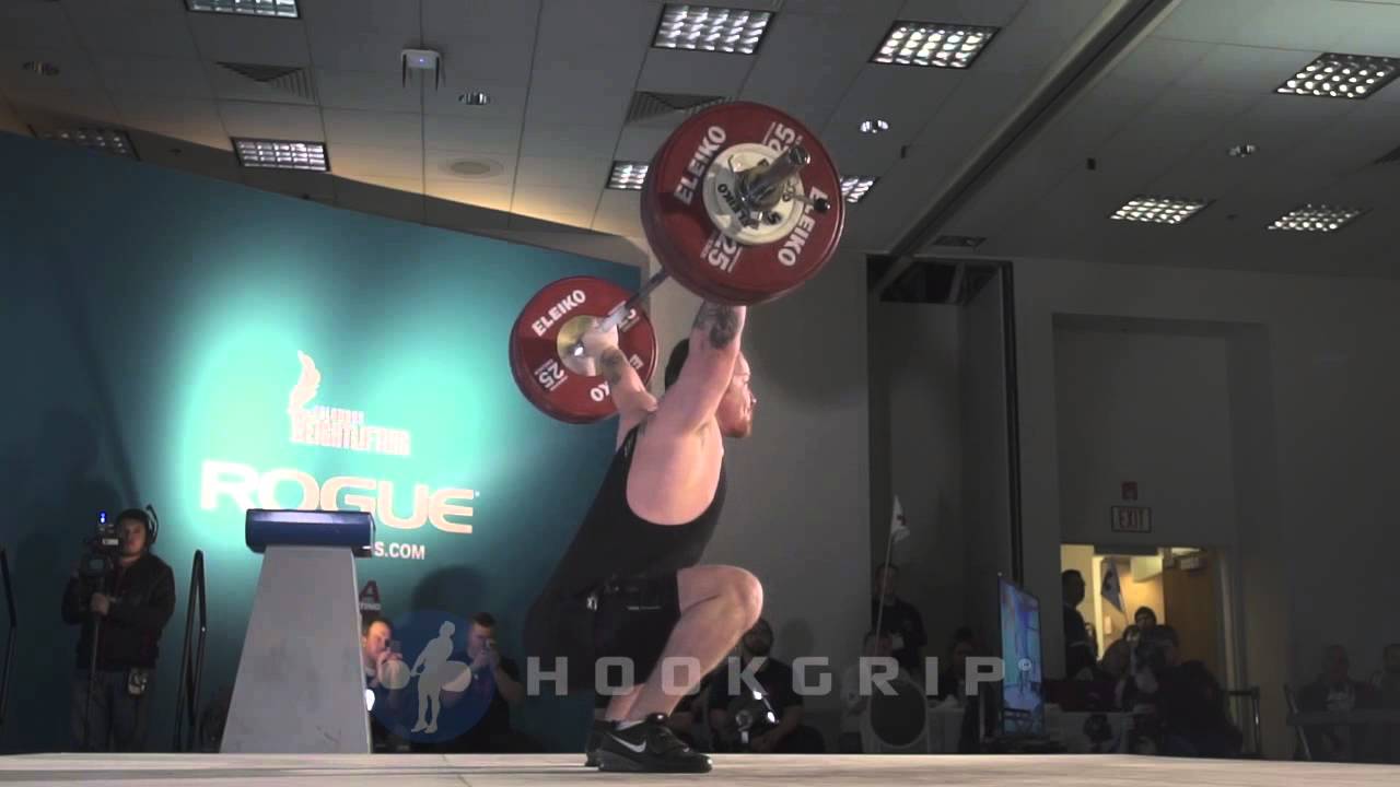 Donny Shankle (105) - 130/135/140kg 2015 Arnold Snatches - YouTube