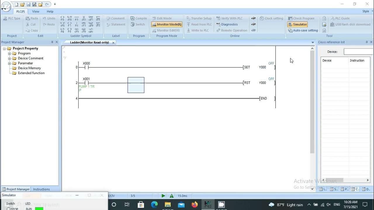 2 lessson 3 how to use SET and Reset instruction WECON editor - YouTube