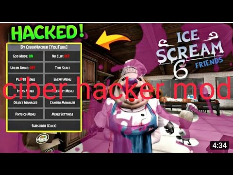 ice scream 6 friends ciber hacker mod menu - YouTube