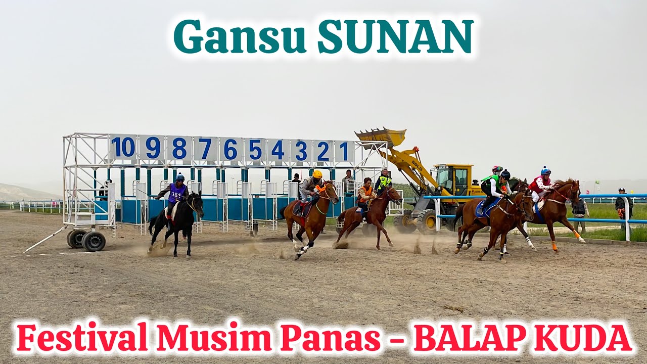 🔴 Gansu SUNAN | PACUAN KUDA 🏇🏻 Festival Musim Panas Suku Yugur, Mongol ...