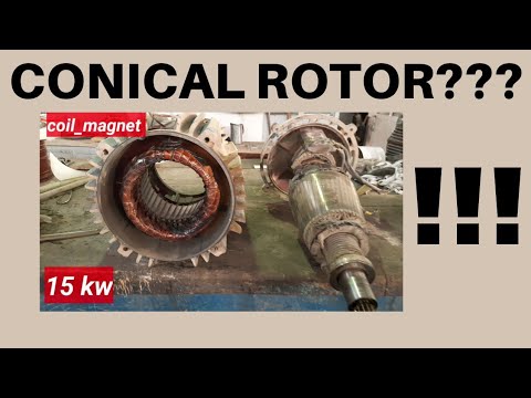 Full video ofconical rotor electric motor #motorwinding #winding # ...