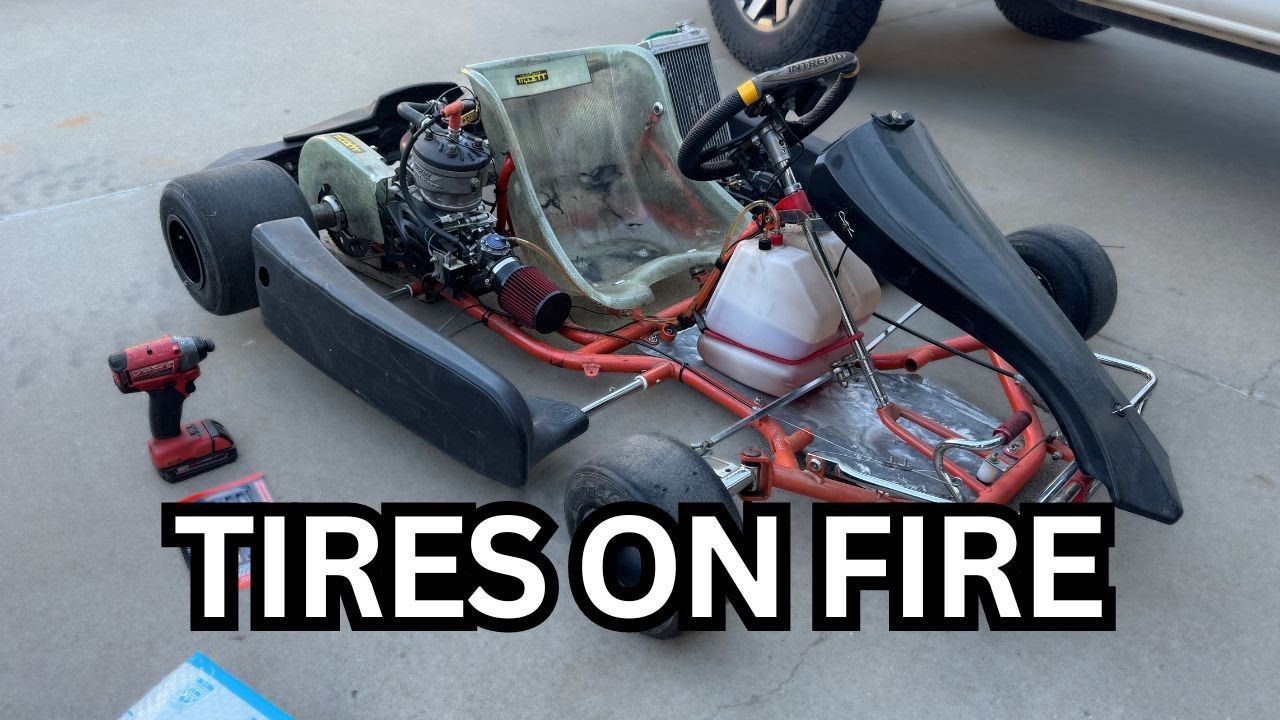 Go Kart Tires On Fire - YouTube