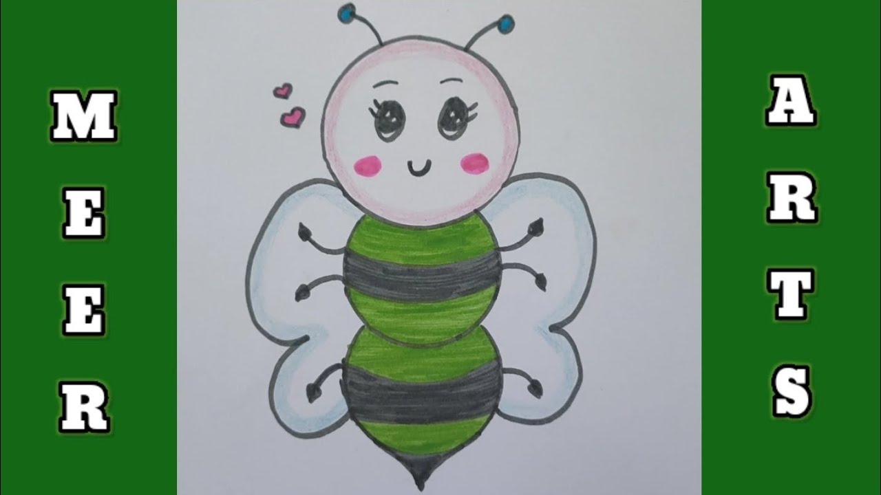 How to draw &Color a Queen Bee 🐝, Step By Step Drawing Tutorial for ...