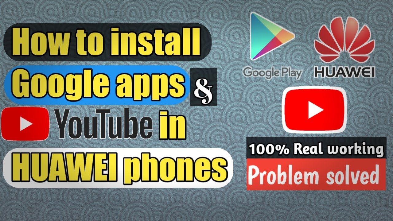 how to install Google play store and youtube in huawei Y9a Y6p nova7i ...