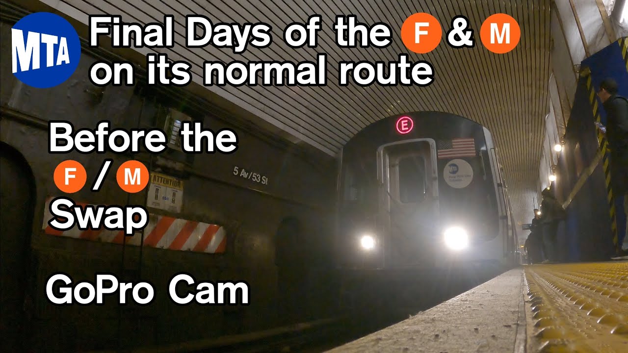 (GoPro Cam) MTA Final Days of the F/M Trains on its normal route ...
