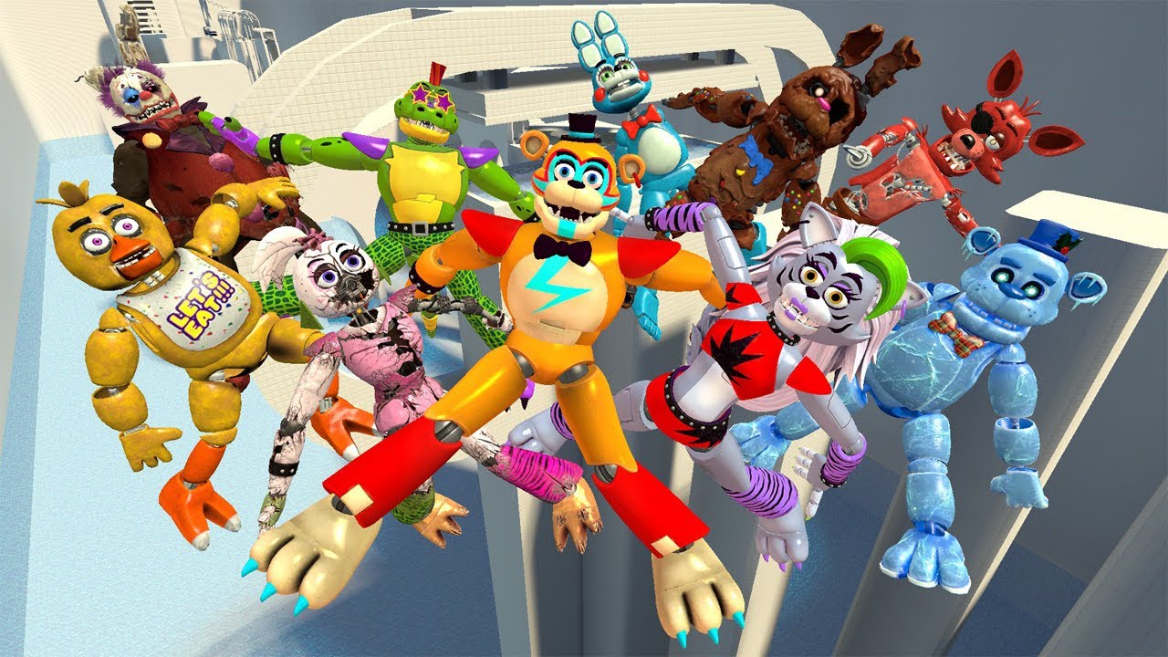 My NEW EXPLODE ALL FNAF Security Breach Freddys animatronic Boneworks ...