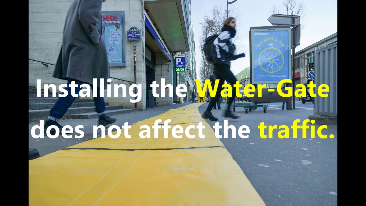 MegaSecur flood protection dam / So simple, so water gate. - YouTube