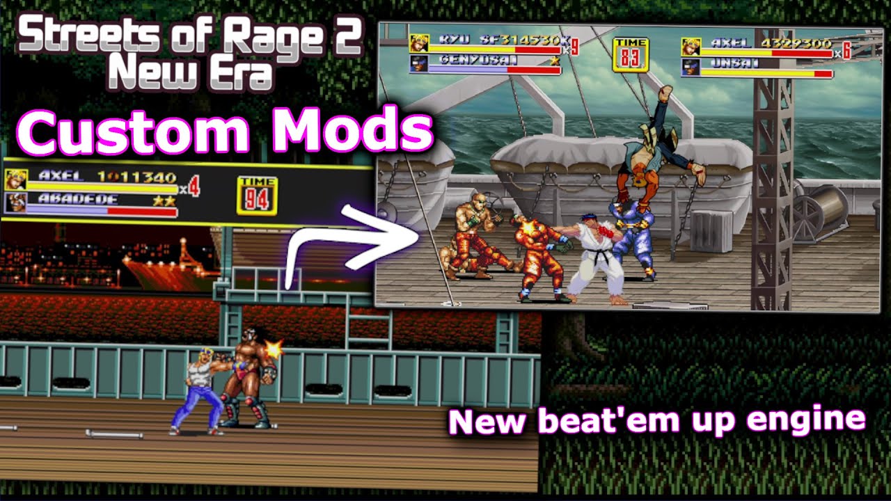 Streets of Rage 2 New Era: Custom Mods Trailler - YouTube