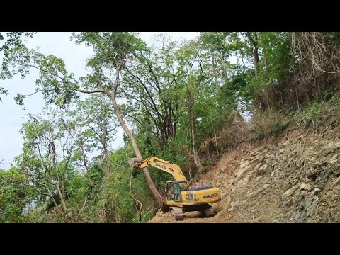New Road Cutting With Komatsu Excavator ll How To Make a New Road ll ...