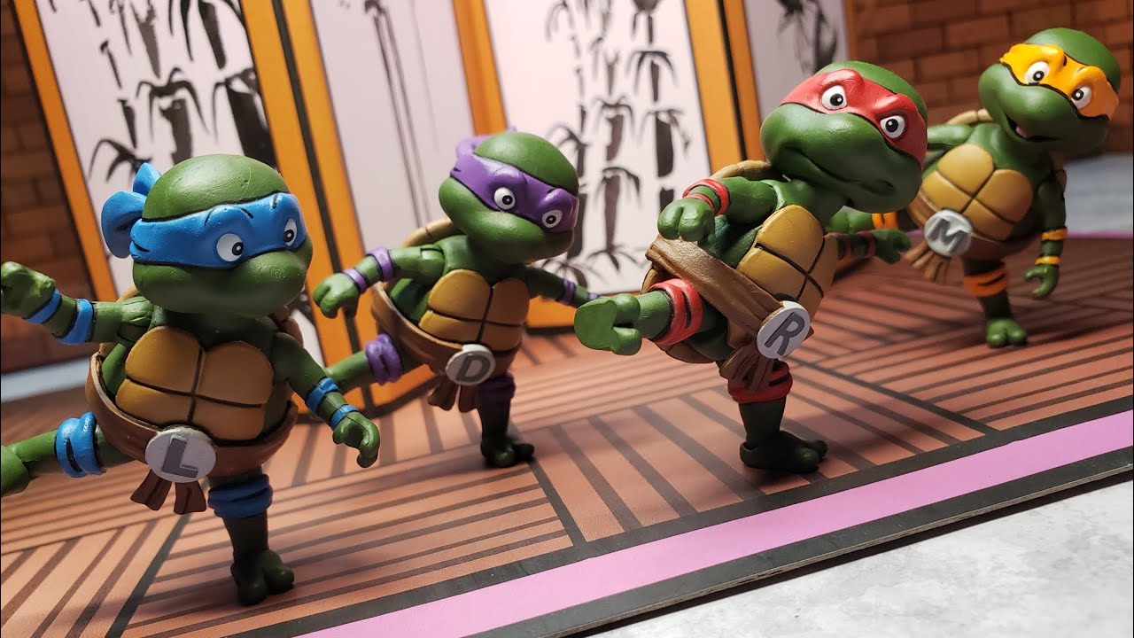 NECA Baby Mutant Ninja Turtles Standing & Balancing Tips - YouTube